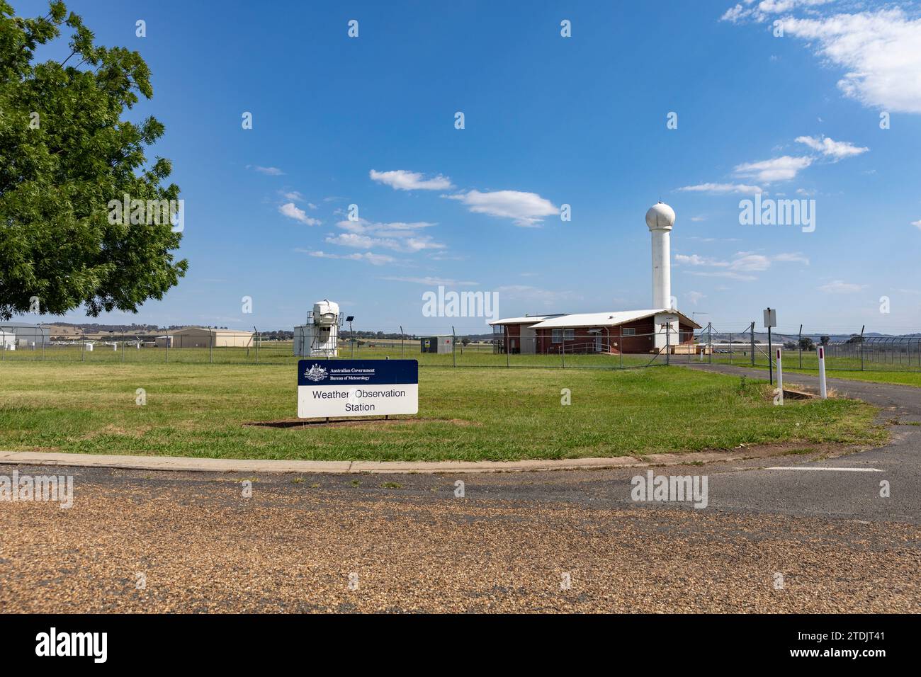Weather observation tower and centre at Wagga Wagga airport, New South ...