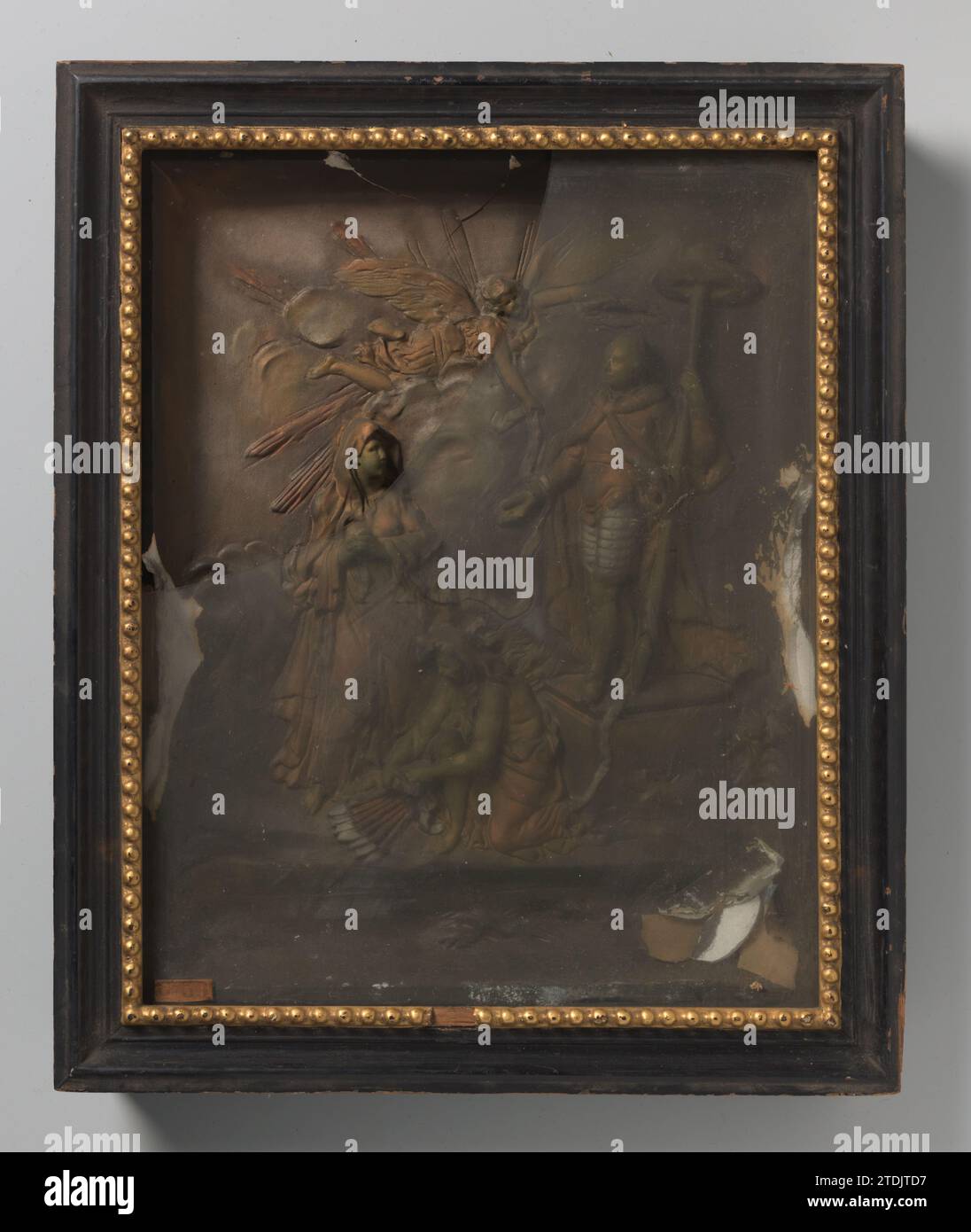 Relief of colored plaster, anonymous, c. 1700 - c. 1799 One of six ...