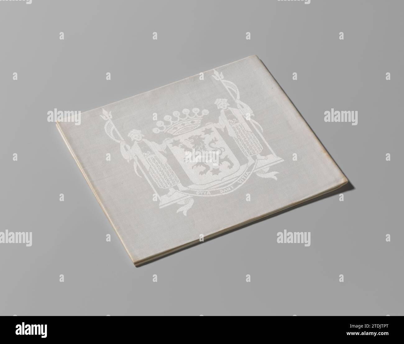 Napkin van Wit Linnamast, Rath (firm) brothers, 1852 - 1889 White linen ...