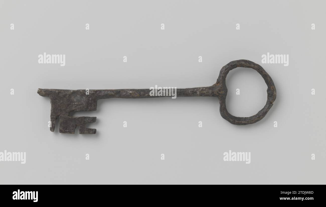 Key, 1300 - 1500 Key with bean -shaped eye and four -sided shaft, which ...