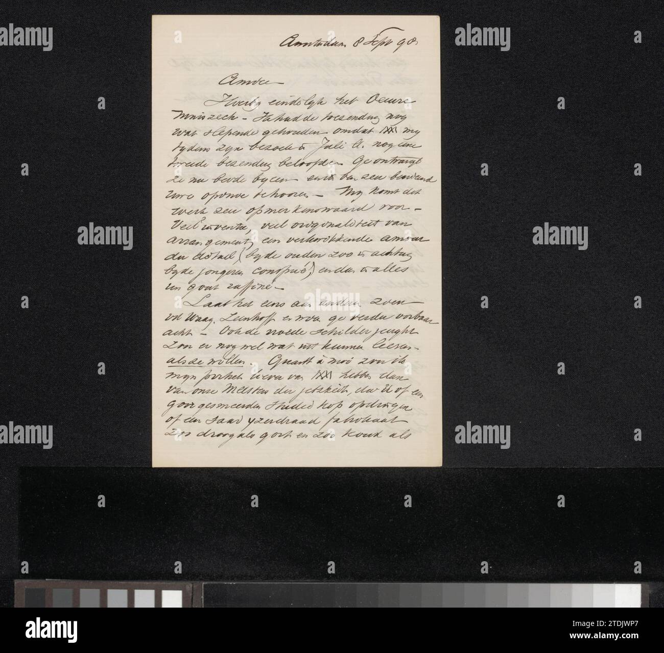 BRIEF AAN BIRD ALEBÉ of Jan Hendric Menawappt, 1898 Amsterdam paper ...