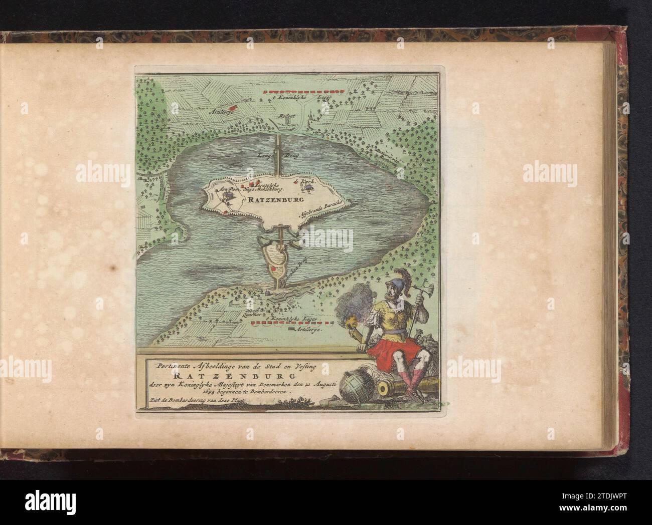 Van Ratzeburg, 1693, Anonymous, 1735 Map of the siege of Ratzeburg in ...