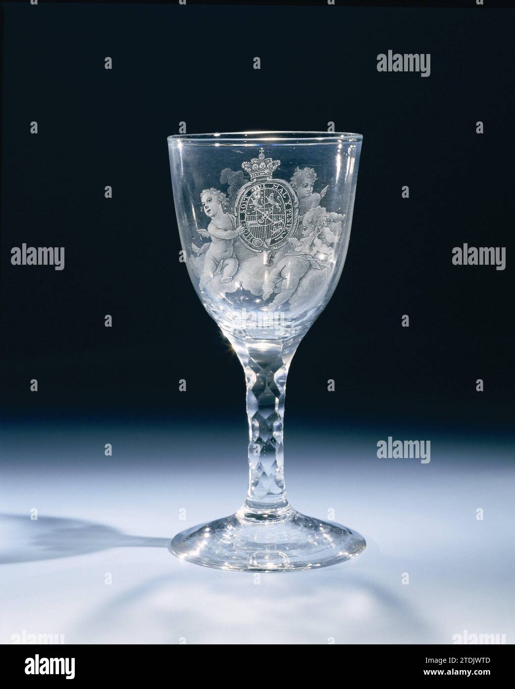 Chalip glass with the weapon of Willem V, Anonymous, c. 1775 - In or ...