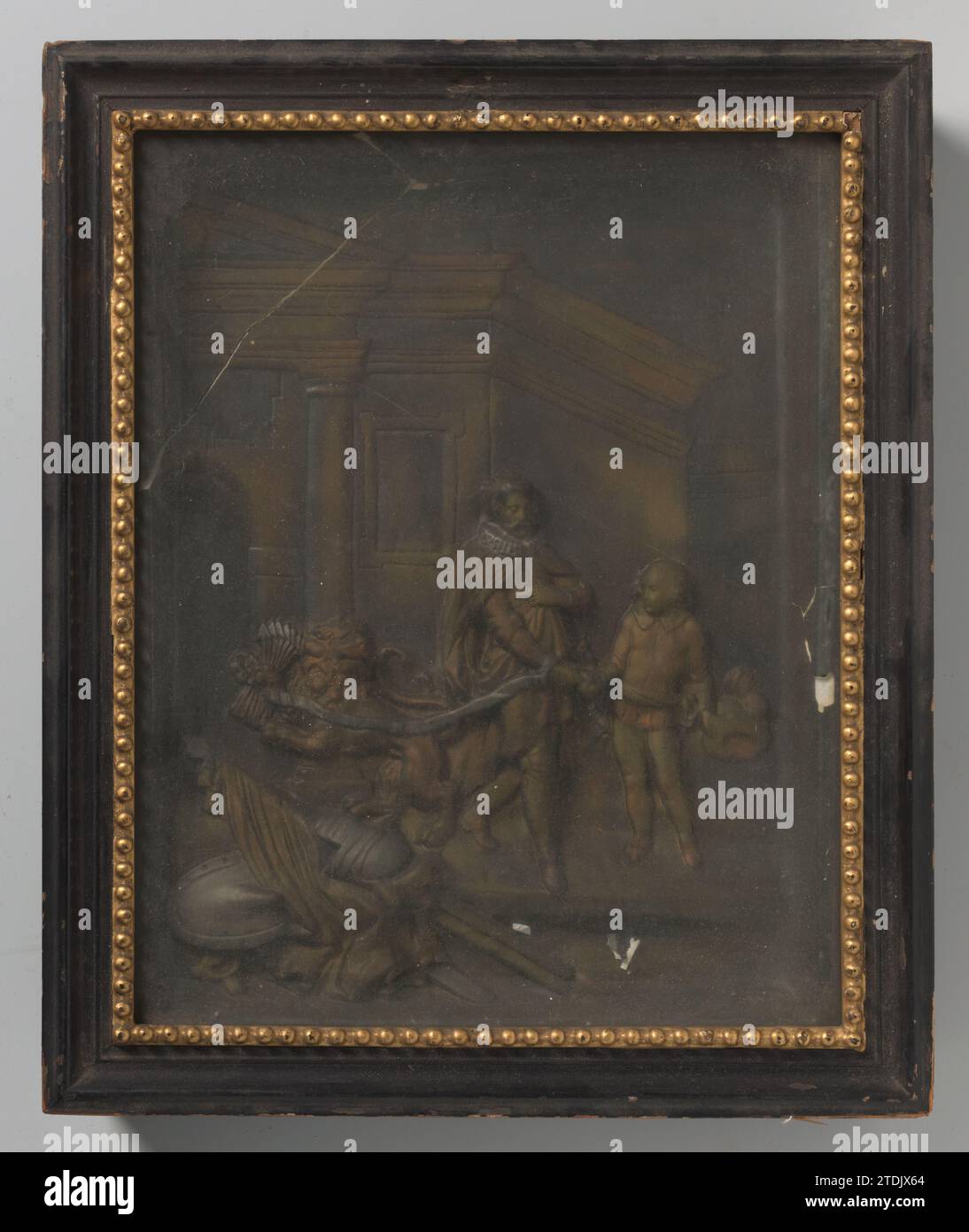 Relief of colored plaster, anonymous, c. 1700 - c. 1799 One of six ...