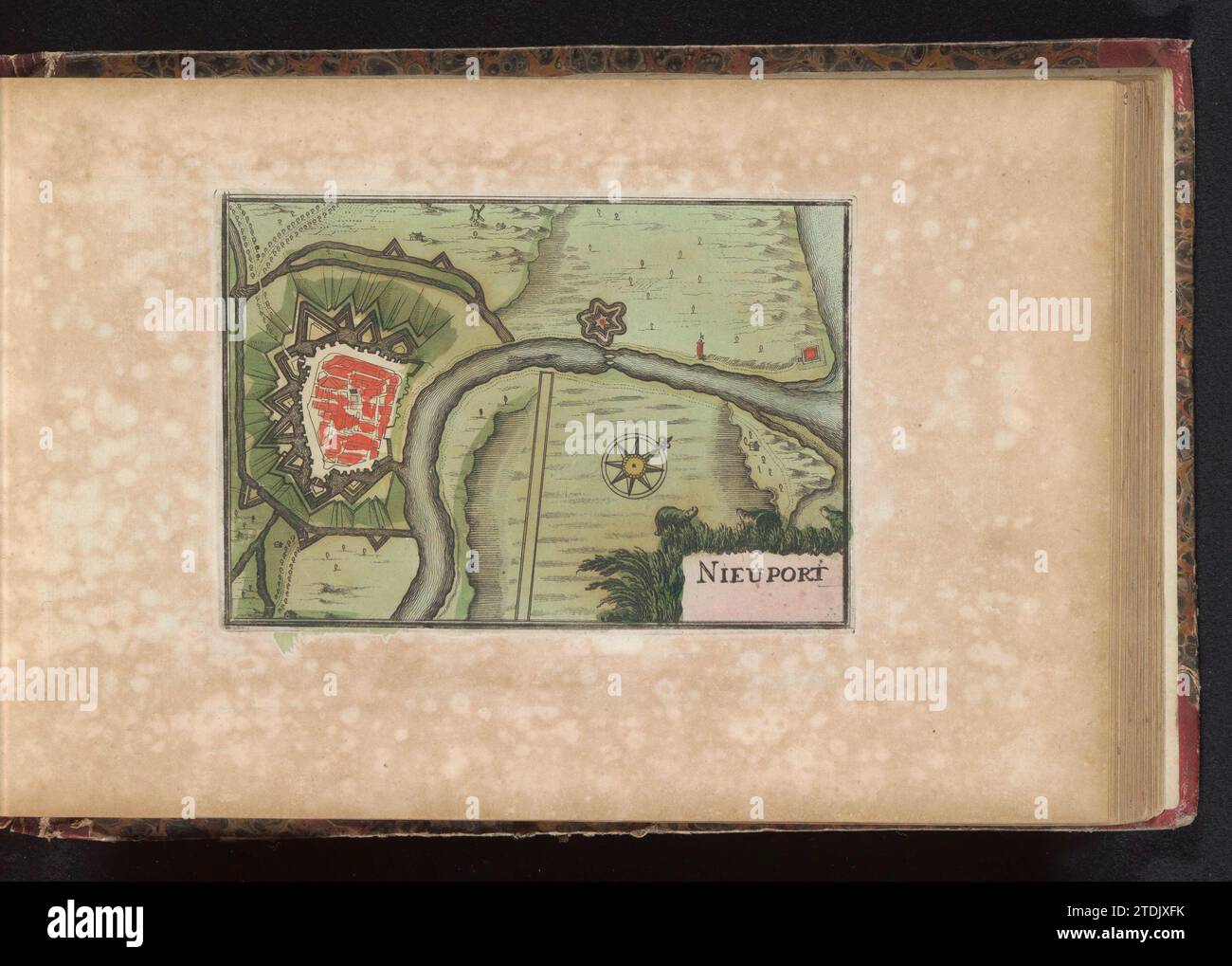 Map of Nieuwpoort, Anonymous, 1735 Map of the reinforcements around the ...