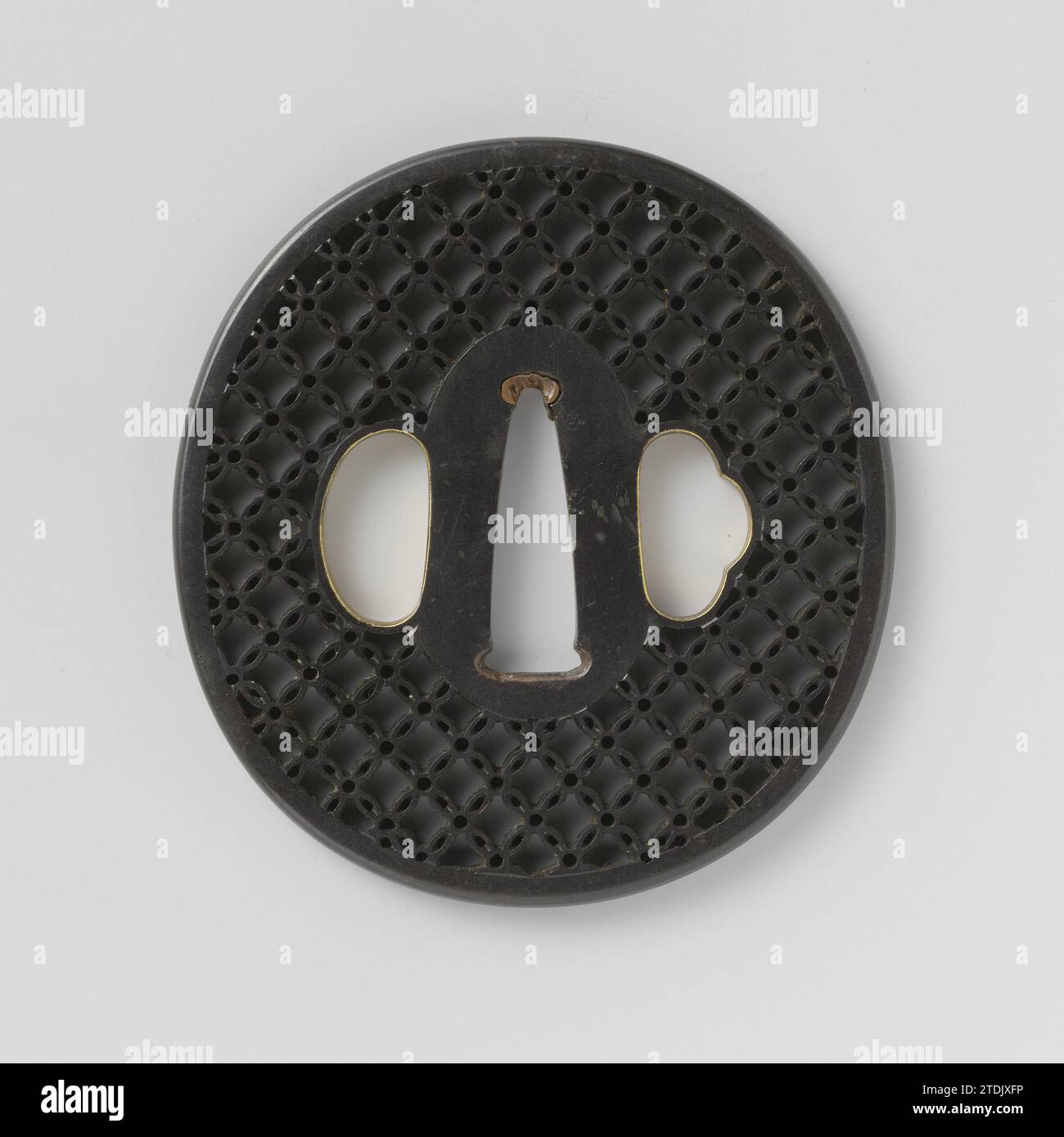 Hand guard with circle motif, anonymous, c. 1750 - c. 1850 Oval tsuba ...
