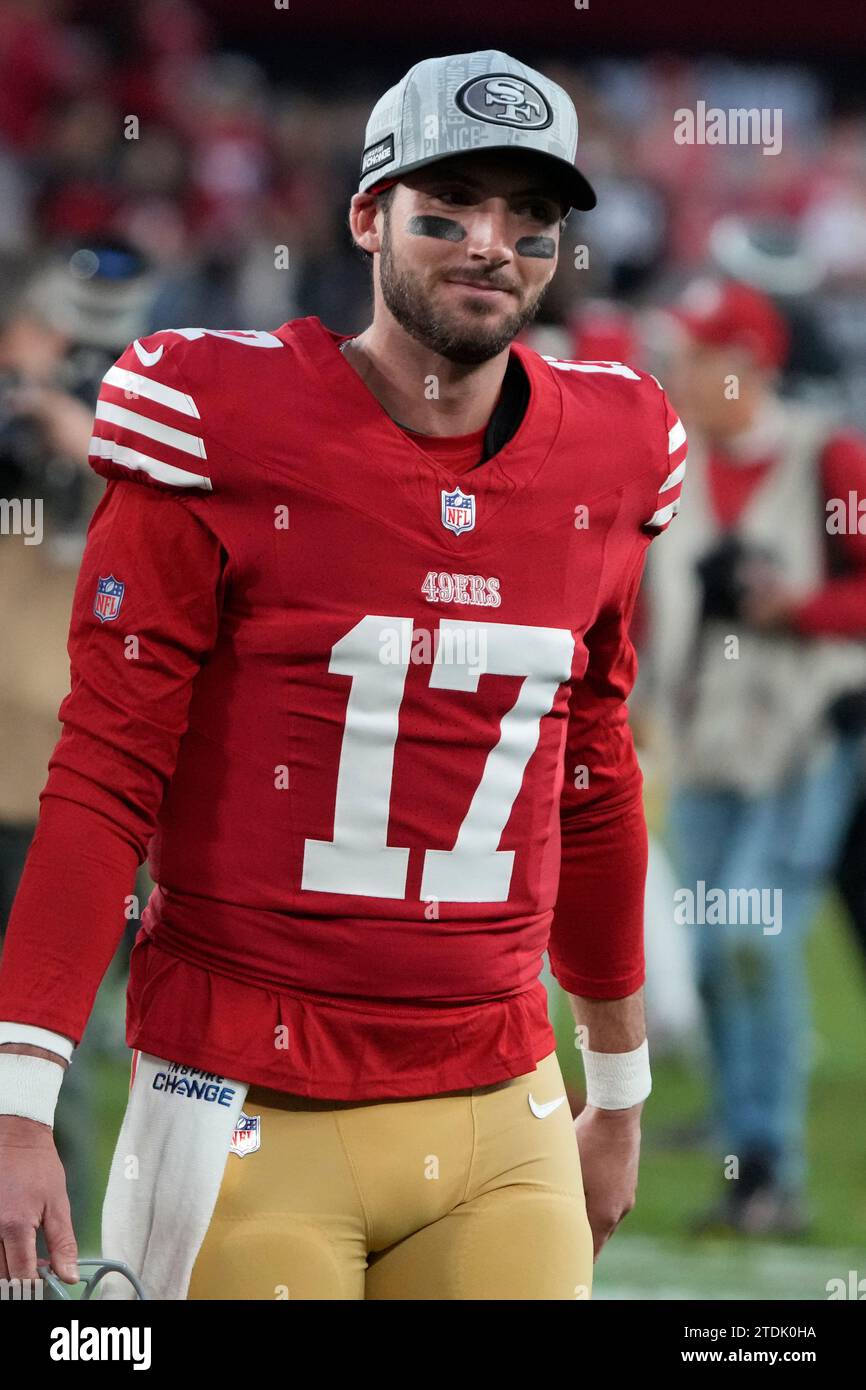 San Francisco 49ers quarterback Brandon Allen (17) leaves the field ...