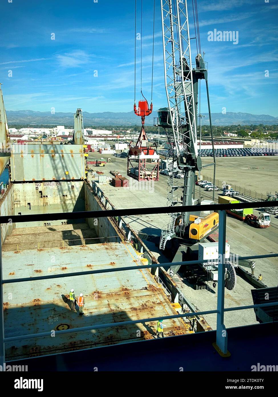 Cargo is loaded onto the Military Sealift Command chartered ship MV ...
