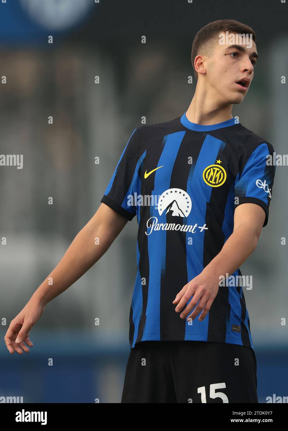 Milan, Italy. 12th Dec, 2023. Francesco Stante of Internazionale reacts ...