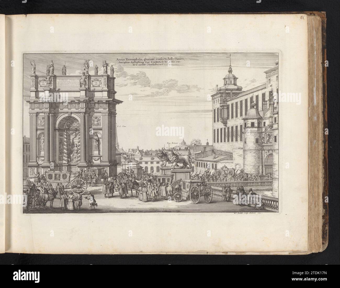 Triumph arch founded after the return of the blessing Swedish King ...