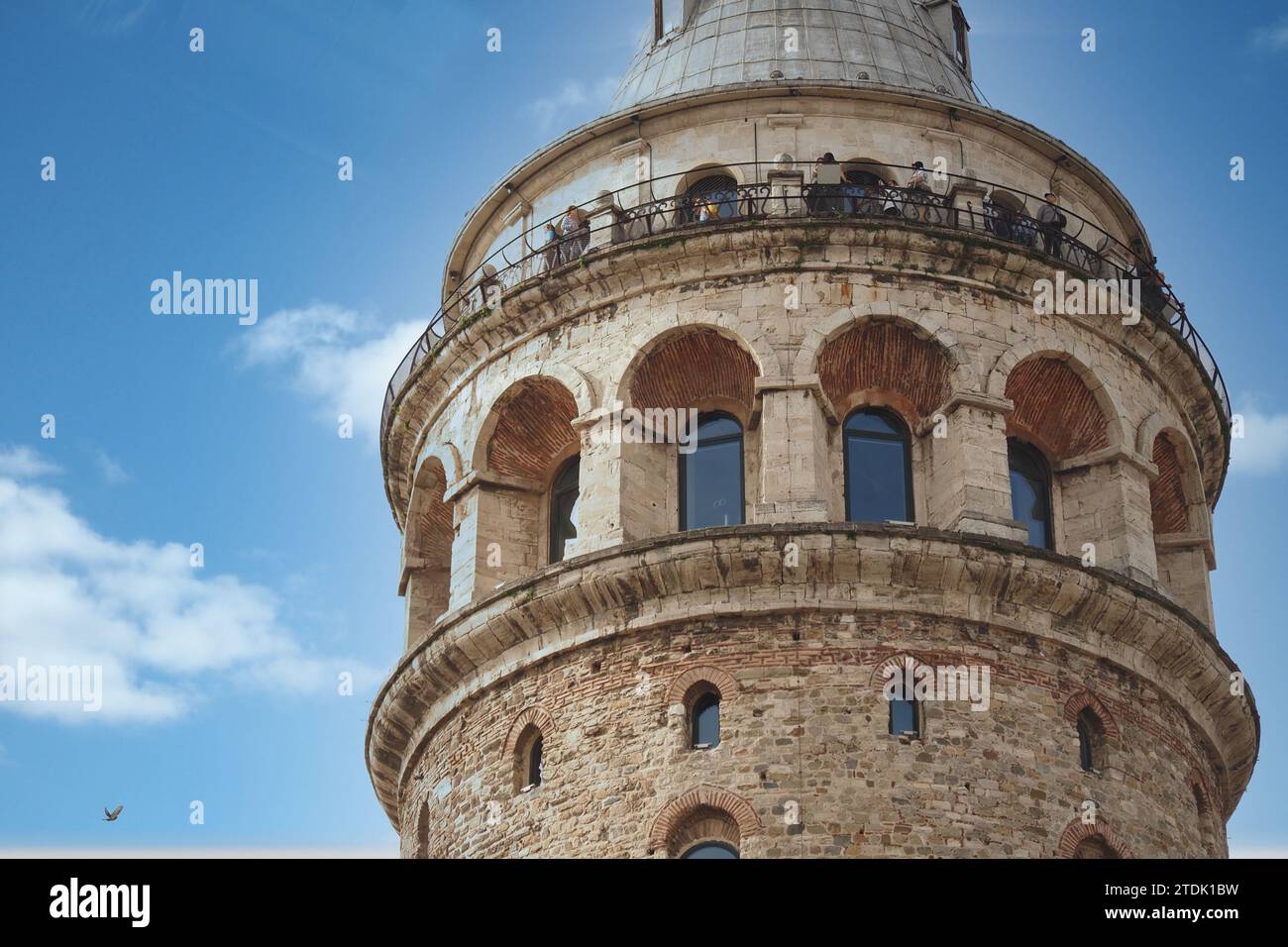 Turkey istanbul 23 june 2023. Tourists visiting Galata Tower in the ...