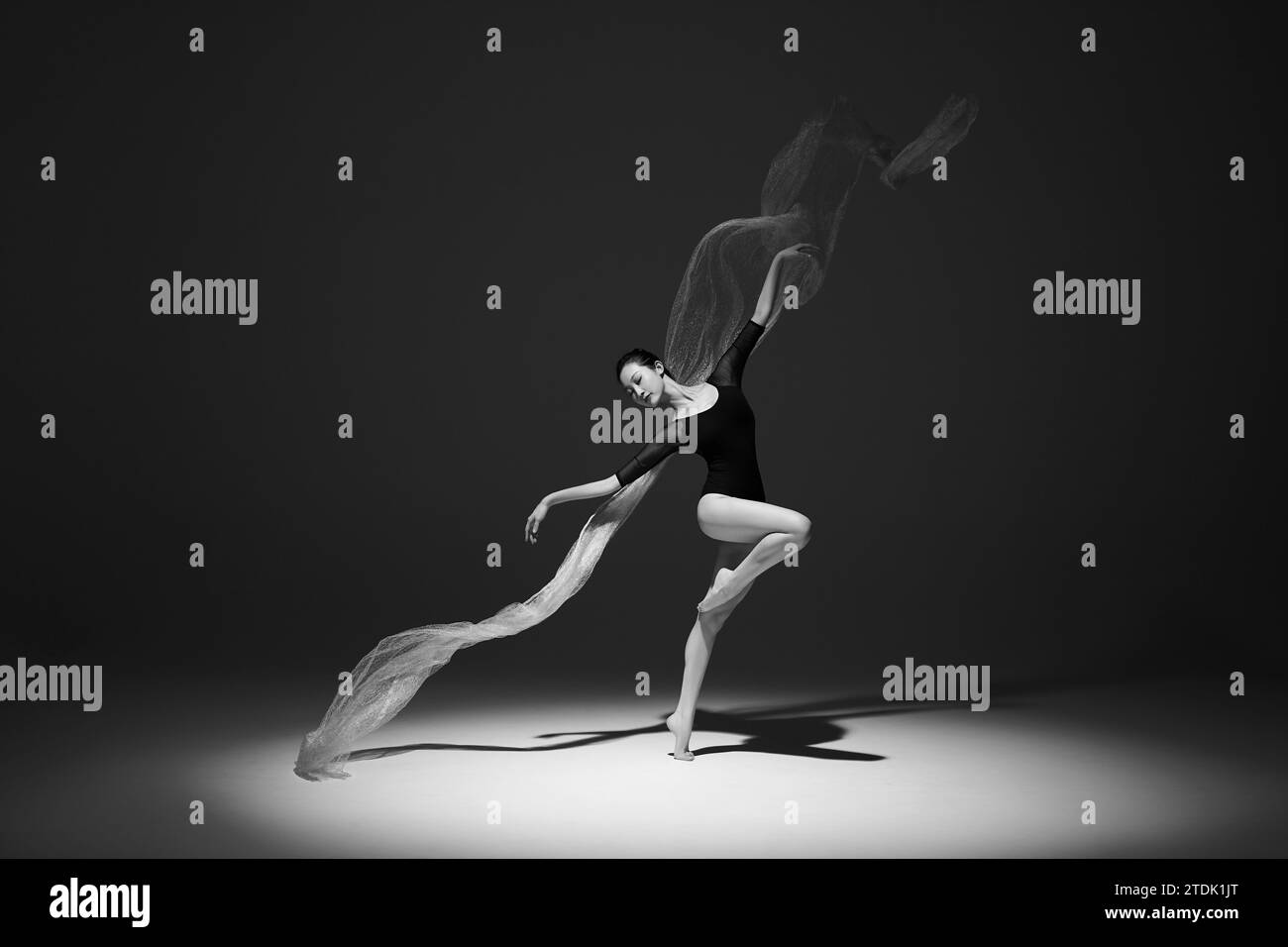 Contemporary dance art, beautiful dancer in black and white high res ...