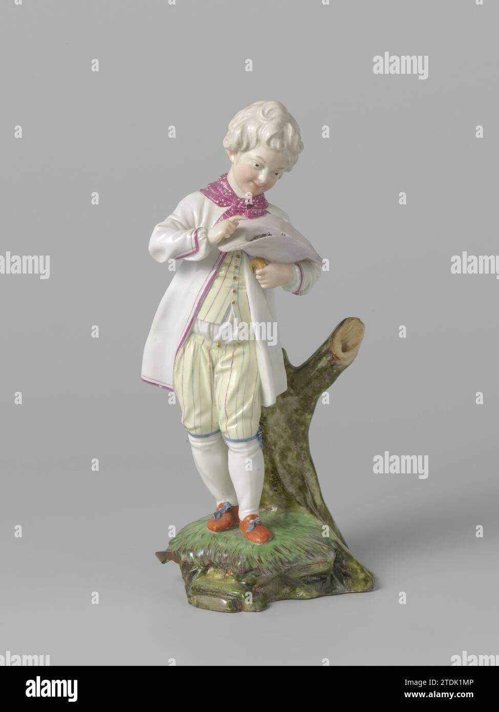 Figure of a boy with a bird's nest, Höchst, c. 1762 - c. 1767 Image of ...