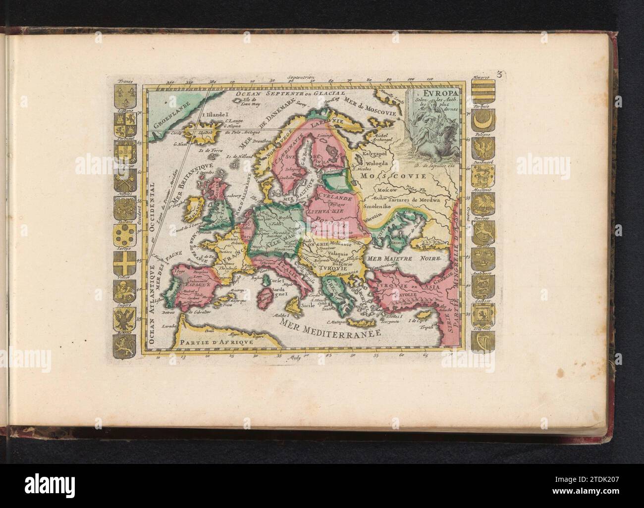 Map of Europe, Anonymous, 1735 Map of Europe, at the top right a ...