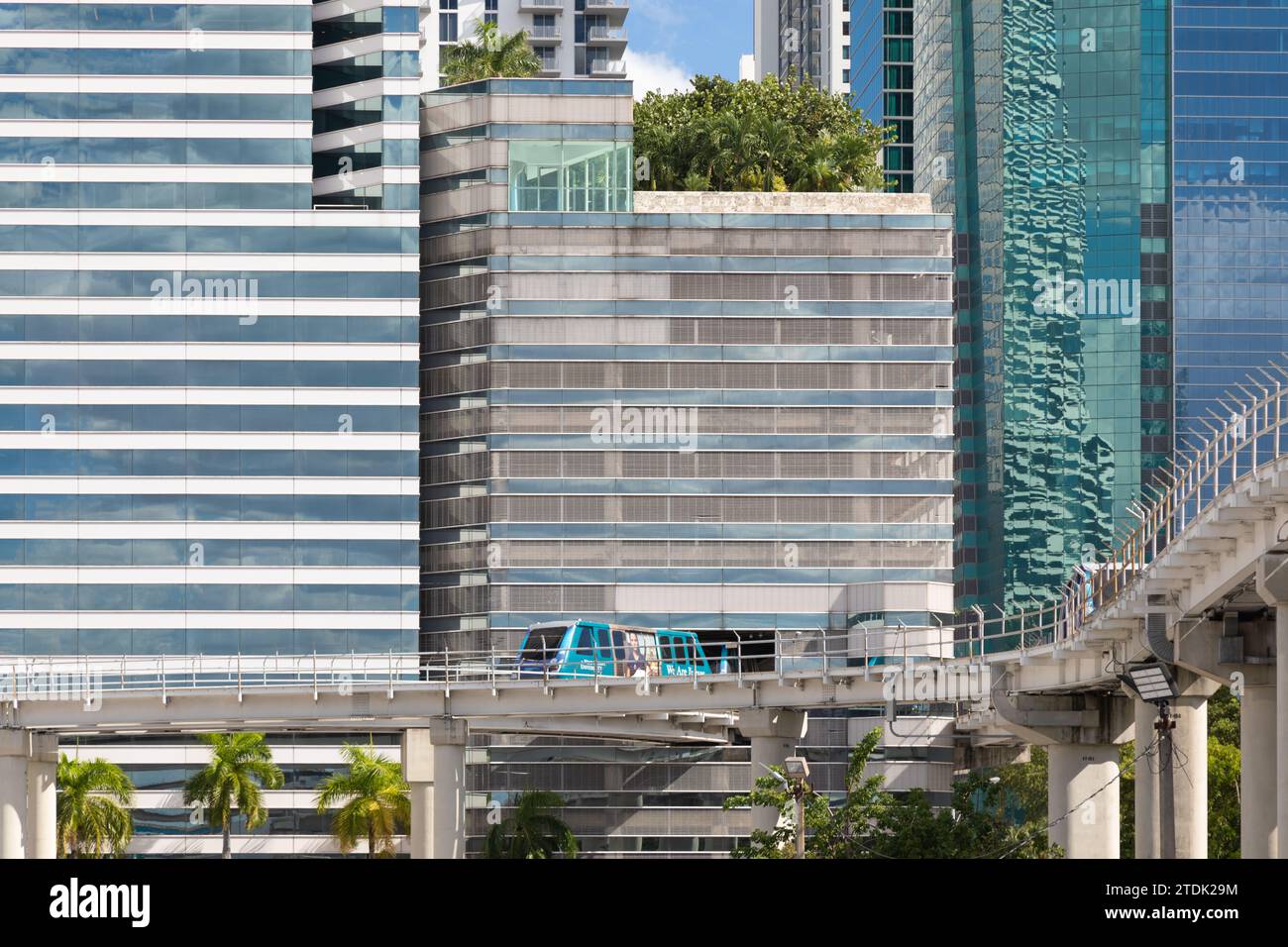 Metromover in downtown Miami, Florida, USA Stock Photo - Alamy