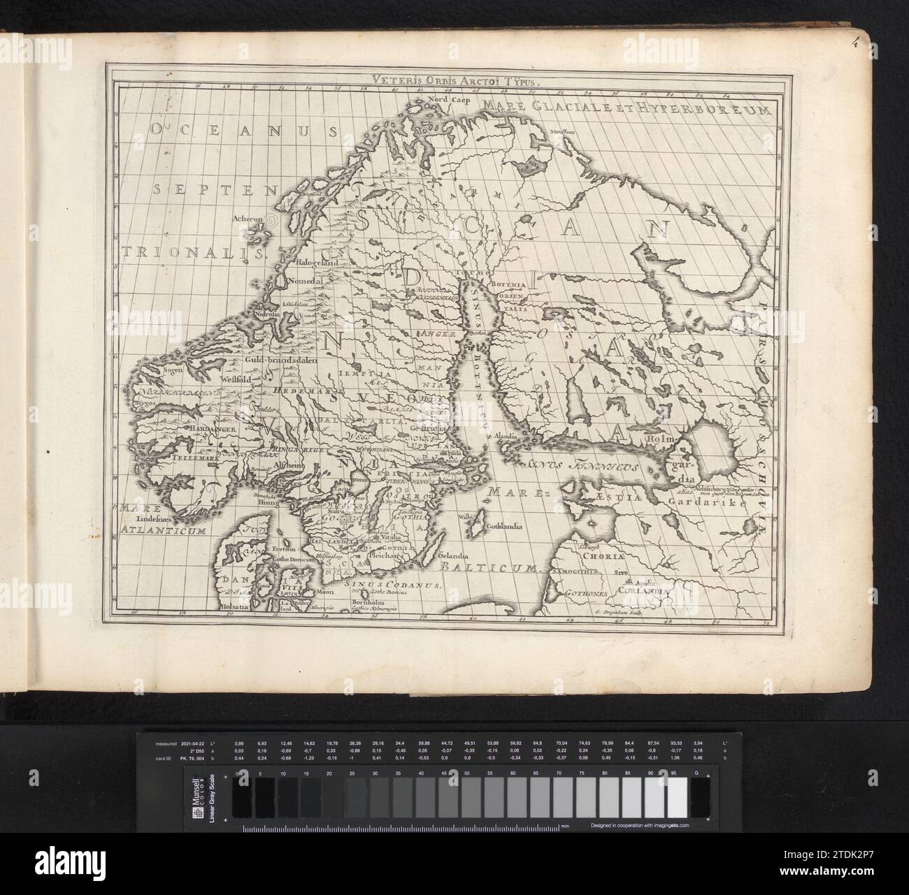Map of the Scandinavian countries in old days, Gerrit Drogenham, 1695 ...