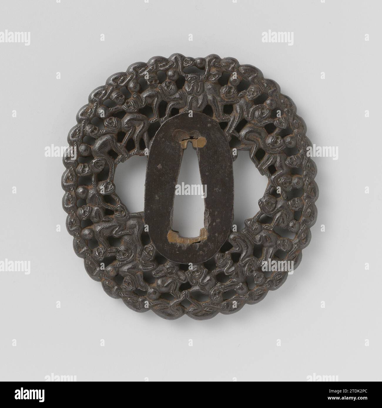 Hand guard, anonymous, 1775 - 1825 Almost round tsuba in the form of a ...