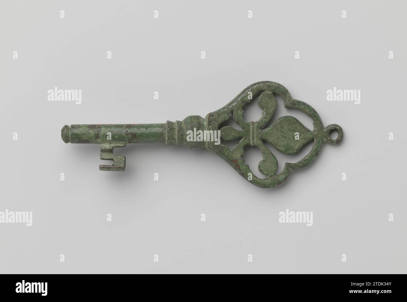 Key, c. 1600 - c. 1699 Key with three -step handle, filled with the ...