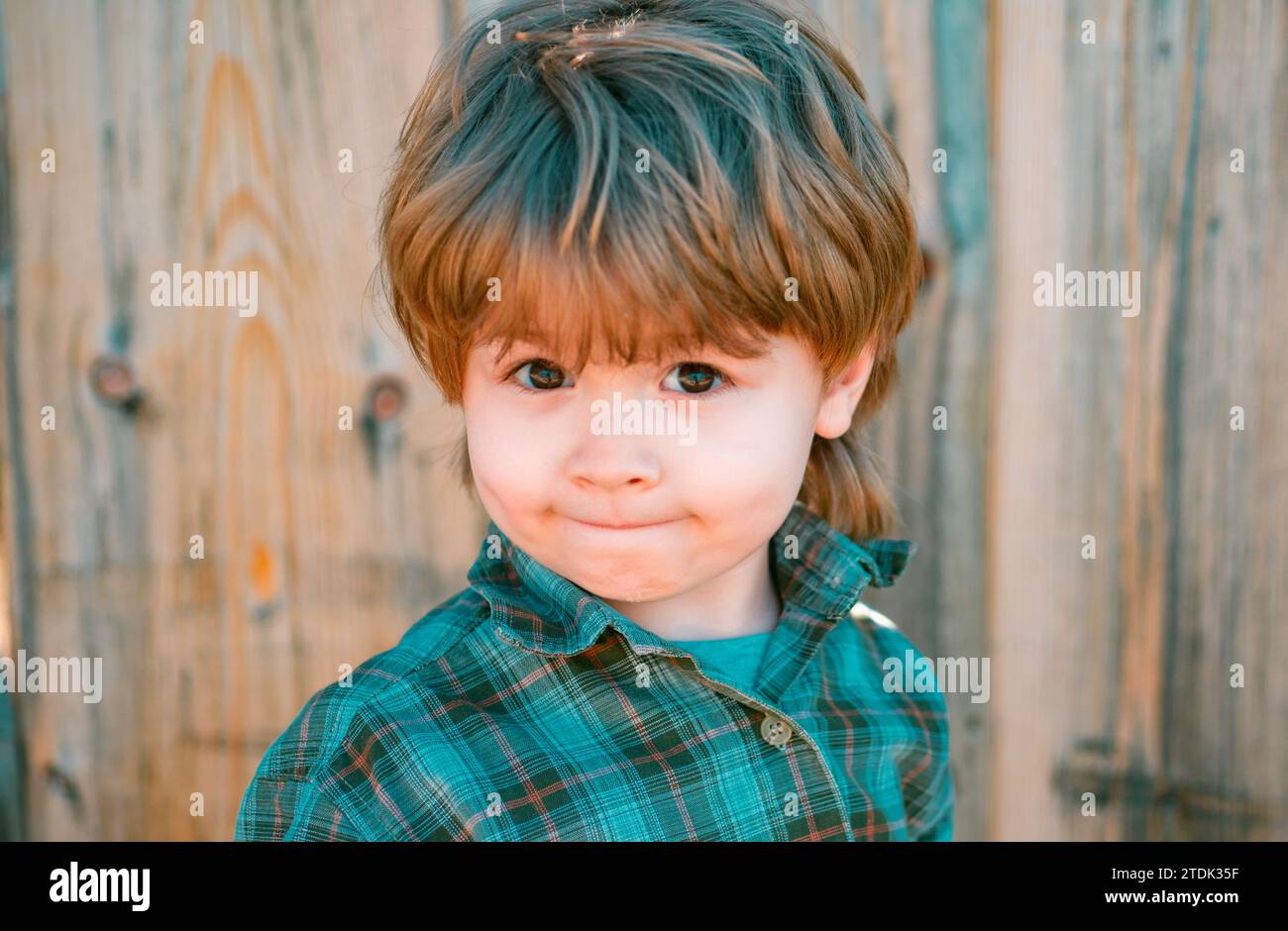 Cute spring child boy. Kids emotions. Happy kid outdoor Stock Photo - Alamy