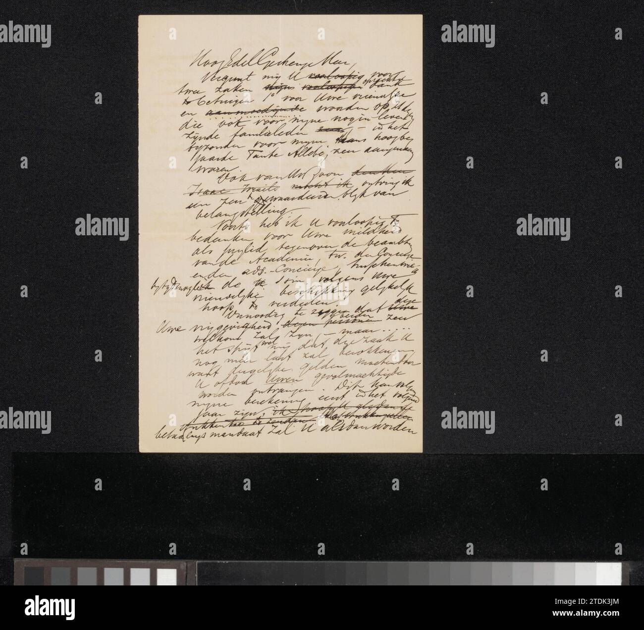 Draft letter to Anonymous and draft letter to Willem Witsen, August ...