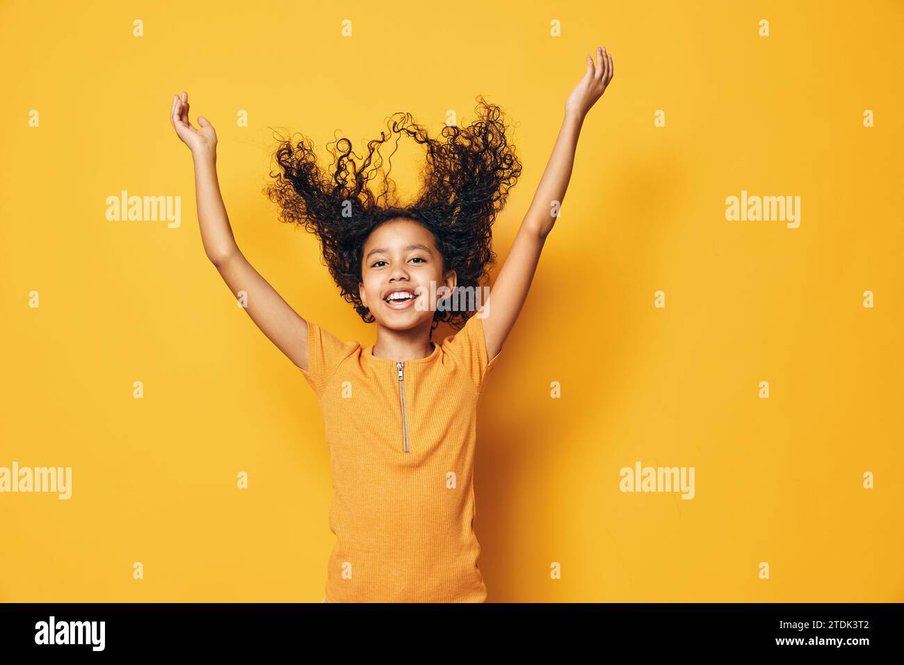 Woman cheerful girl yellow person female happiness beauty young joyful ...