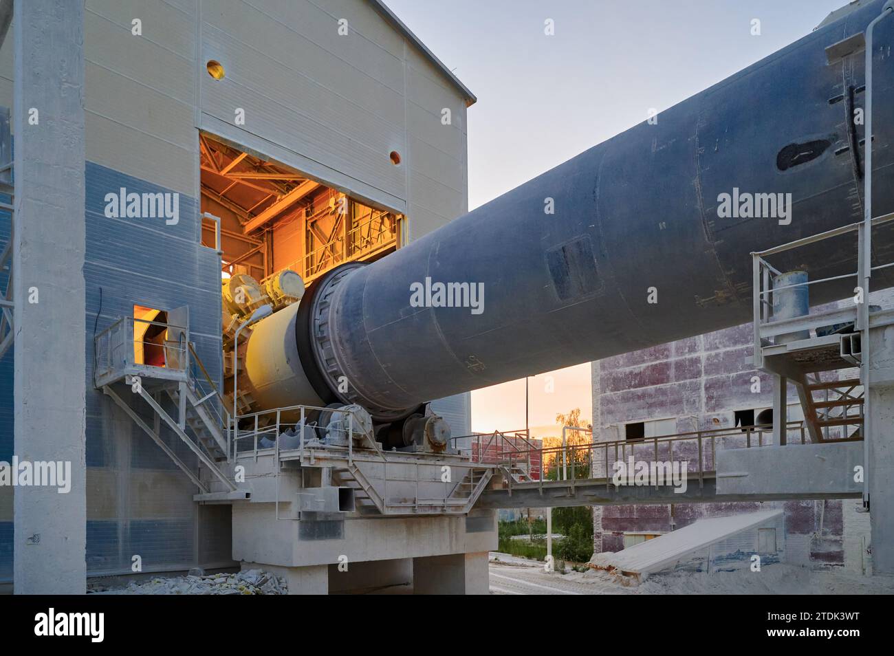 Tubular rotary furnace for lime and clinker roasting Stock Photo - Alamy