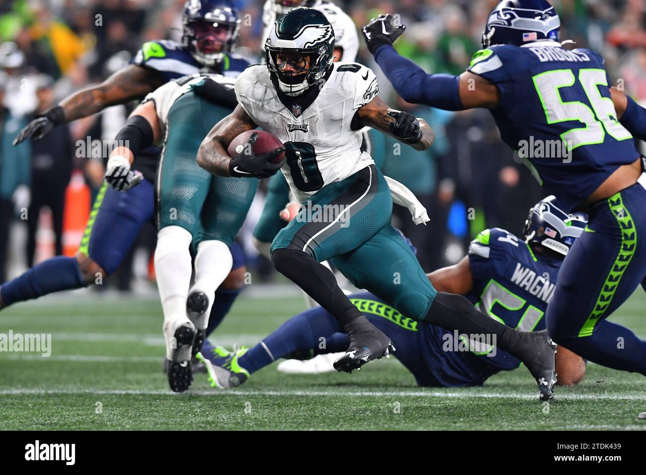 Seattle, WA, USA. 18th Dec, 2023. Philadelphia Eagles running back D ...