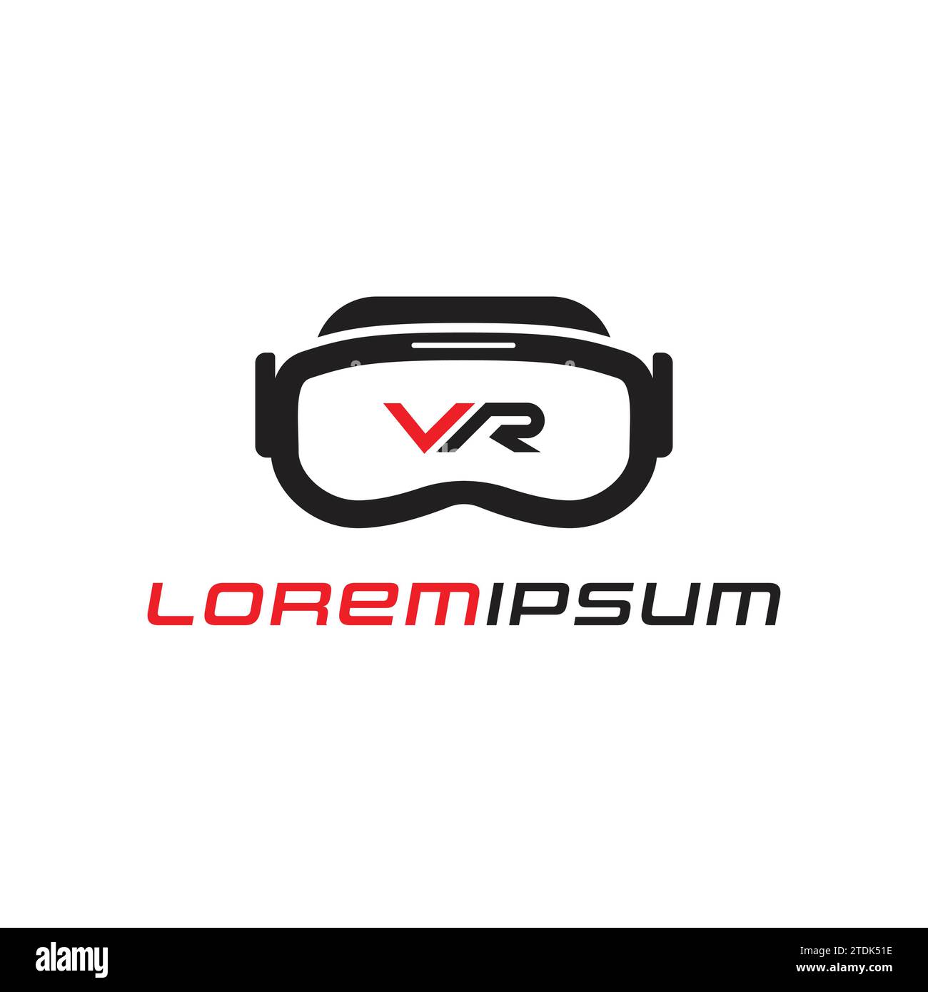 Virtual reality logo template design vector, VR letter logo design with creative modern Stock ...