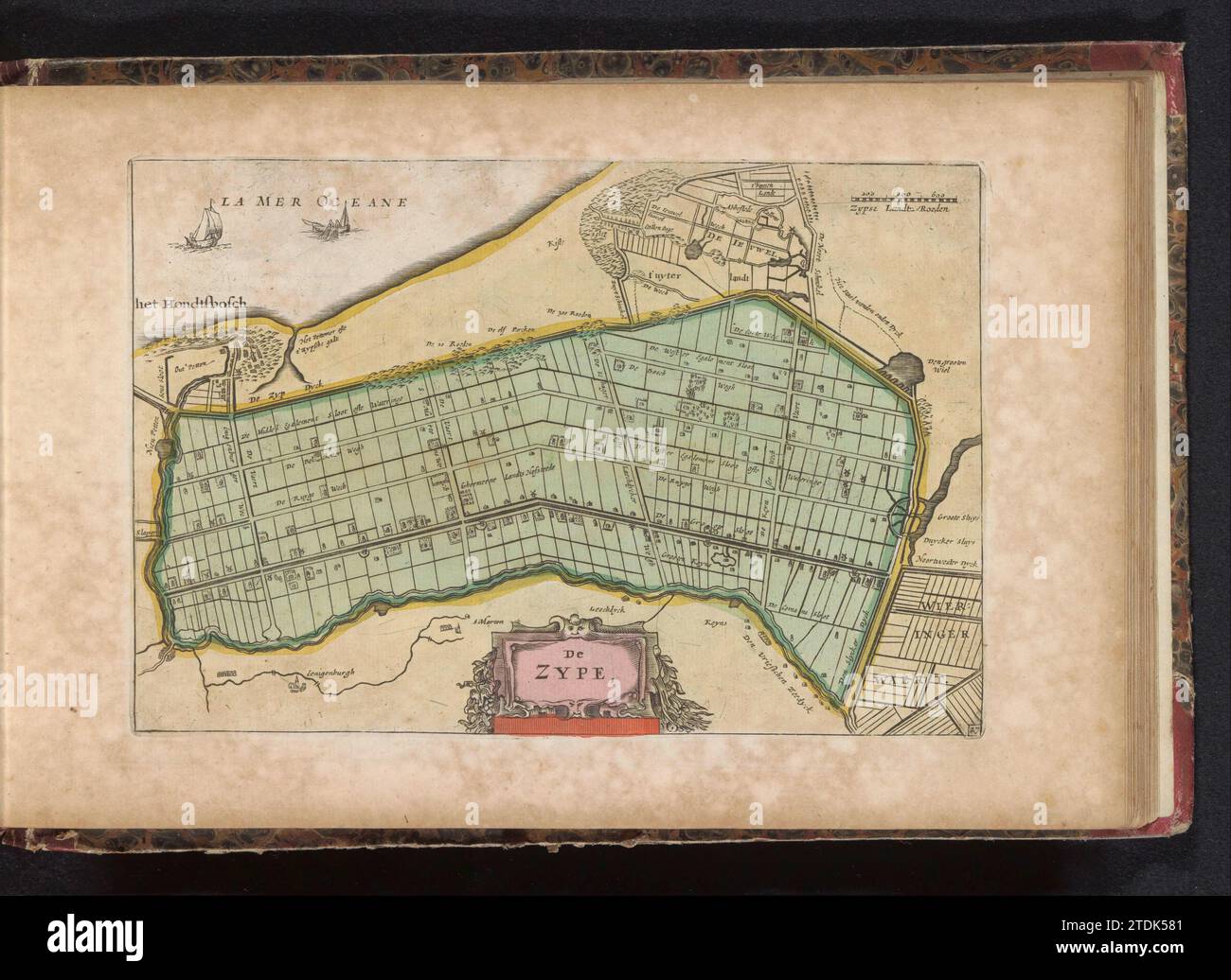 Map of the Inpolded Zijpe, Anonymous, 1735 Map of the inpolded Zijpe ...
