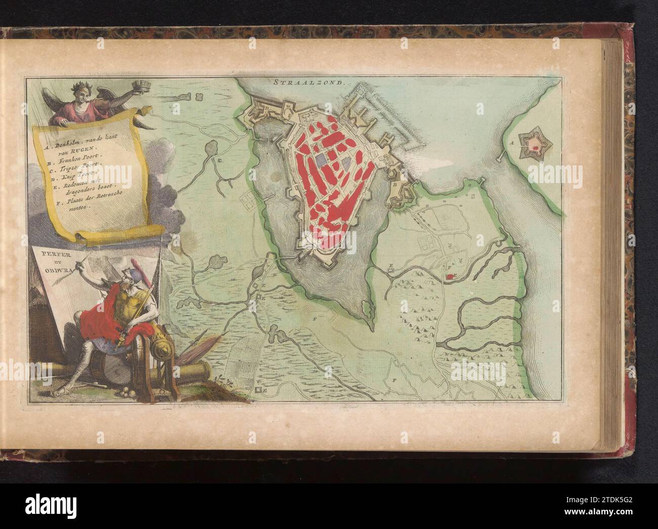 Map of Stralsund, Anonymous, 1735 Map of Stralsund. Bottom left a ...