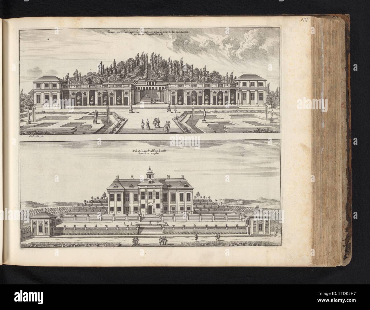 View of the greenhouses of Landgoed Stavsund and the main building from ...