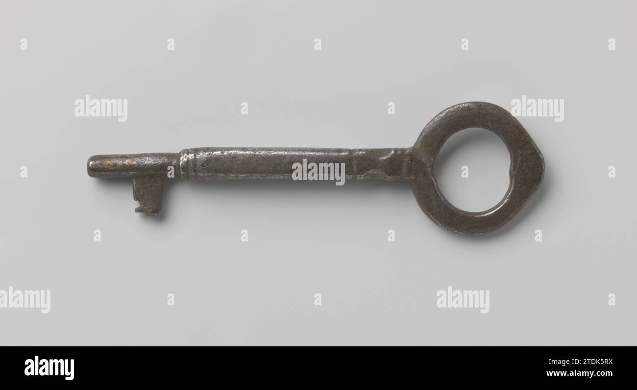 Key, c. 1400 - c. 1950 Key with flat, widening ring and four -sided ...