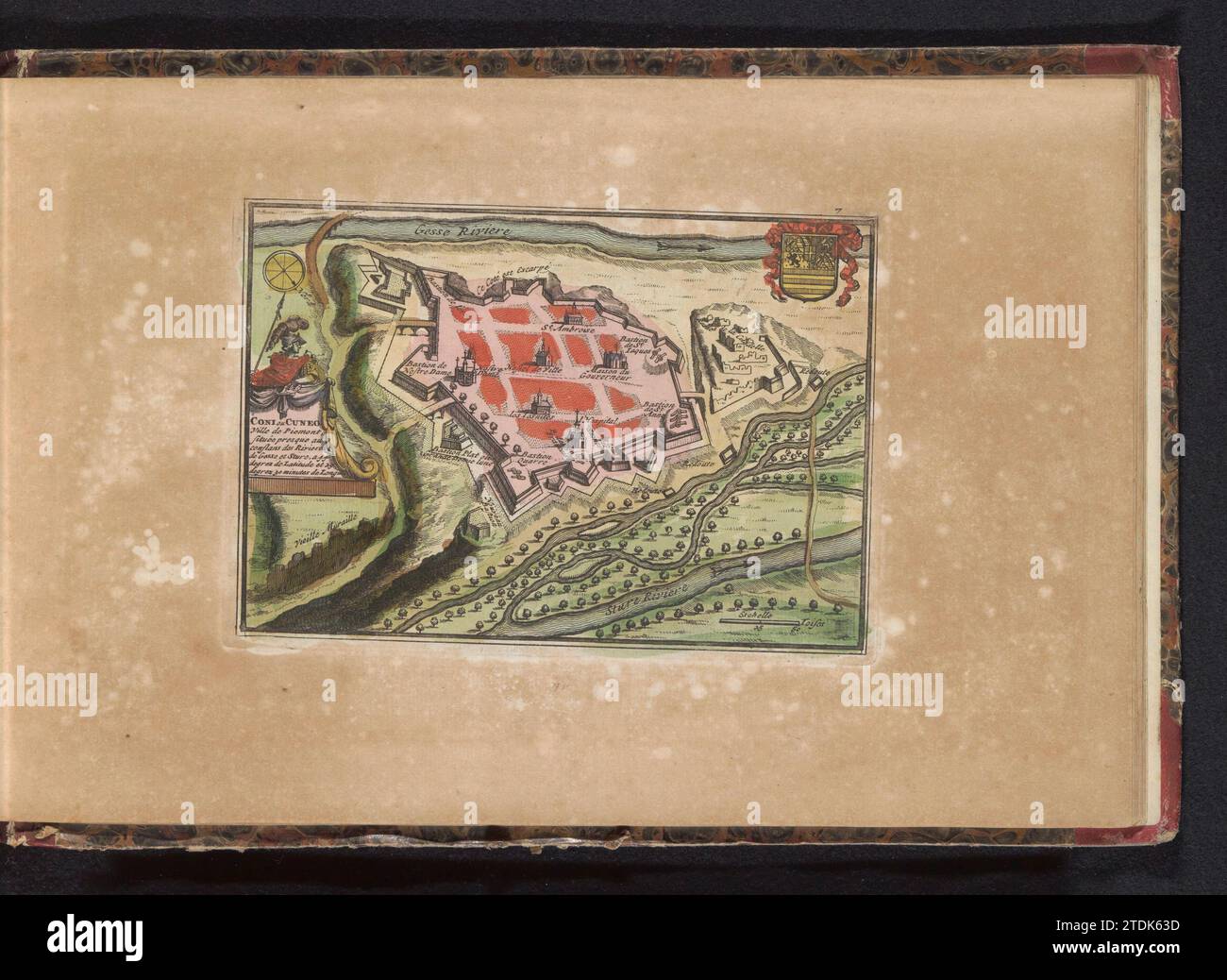 Map of Cuneo, Anonymous, 1735 Map of the reinforcements for the Italian ...