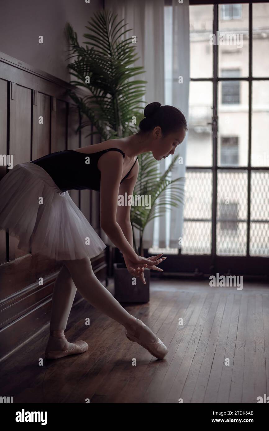 Asian dancer practicing ballet indoors, images of ballet, dance art ...