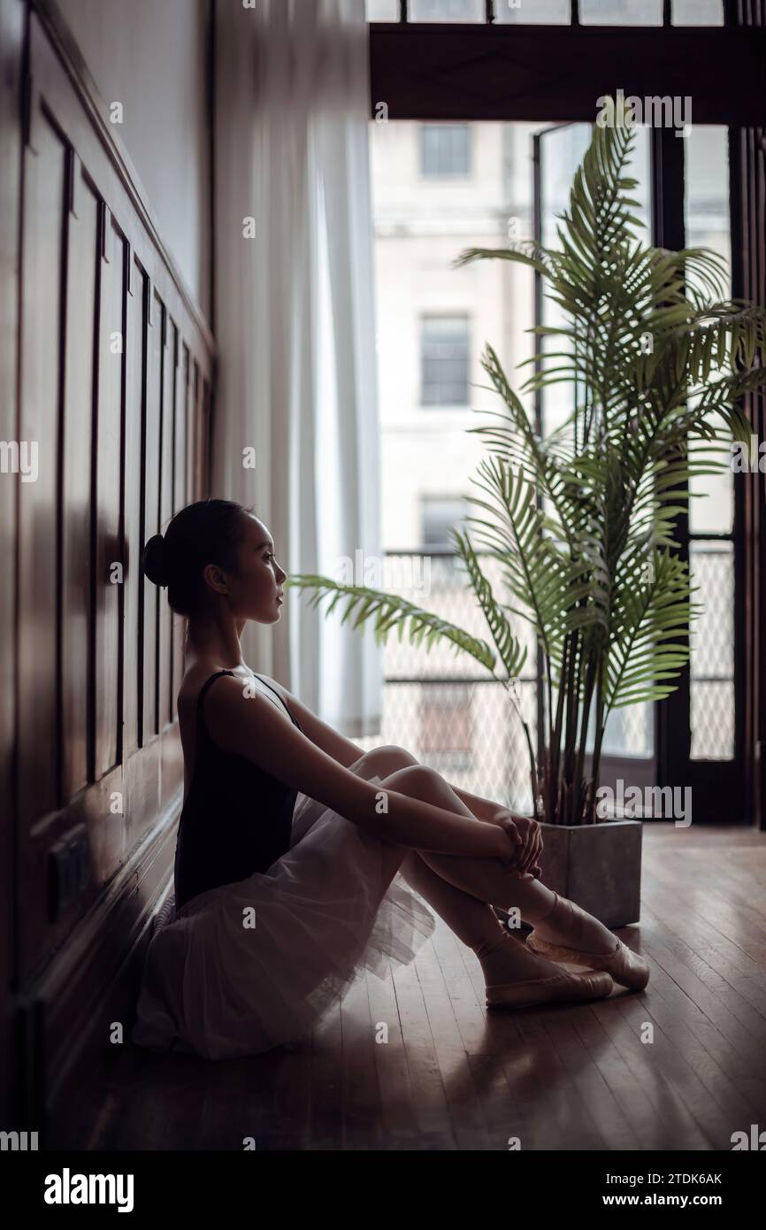 Asian dancer practicing ballet indoors, images of ballet, dance art ...