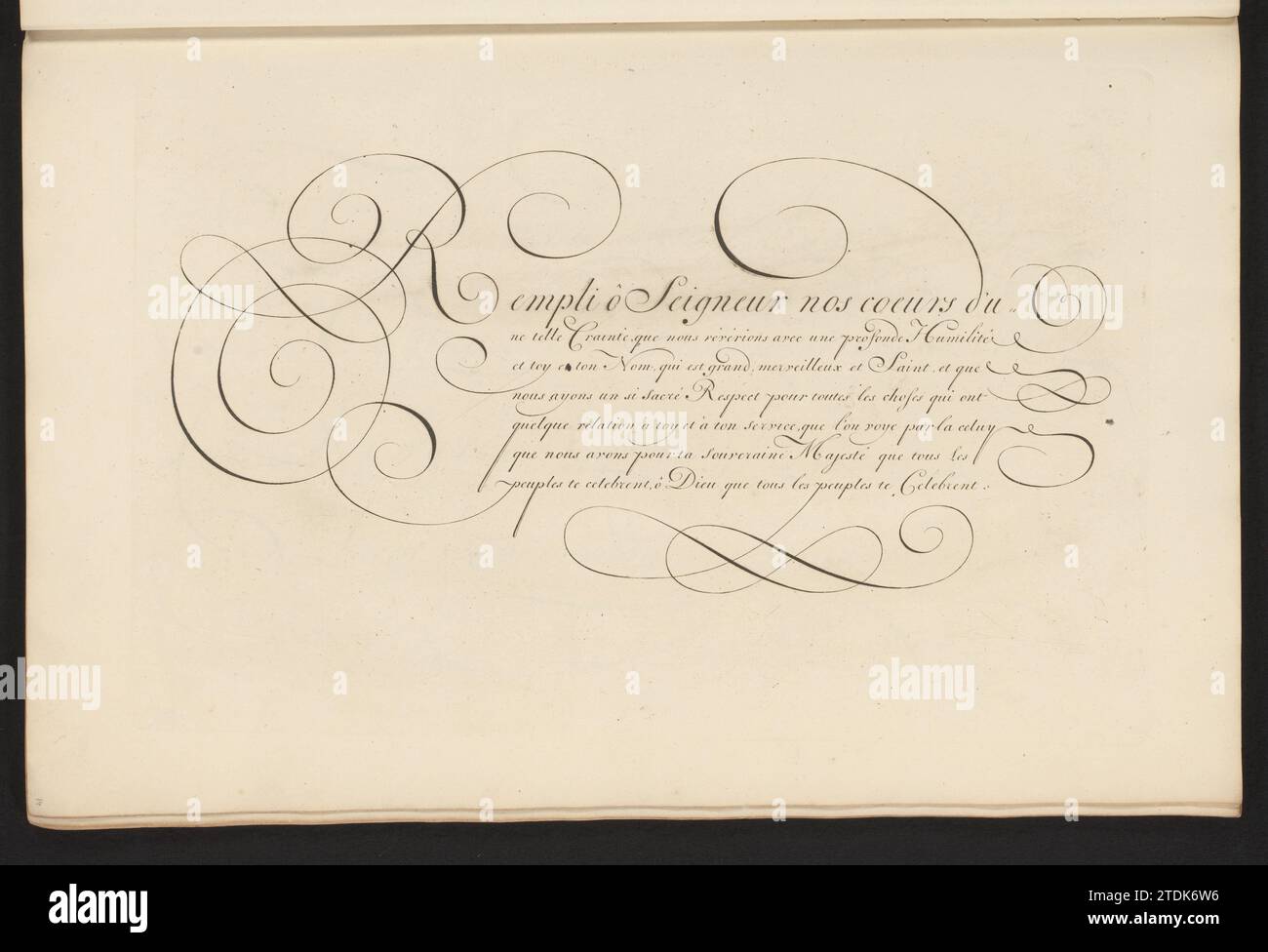 Write example: Rempli ò Seigneur NOS Coeurs (...), Bastiaan Boers, 1660 ...