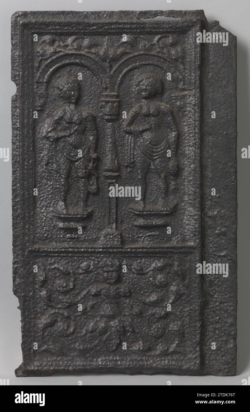 Stove plate with two female figures, Lucretia and Judith, Anonymous ...