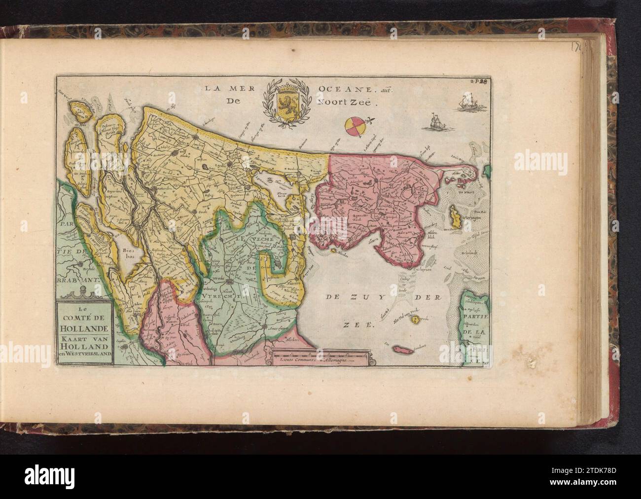 Map of Graafschap Holland, Anonymous, 1735 Map of the Graafschap ...