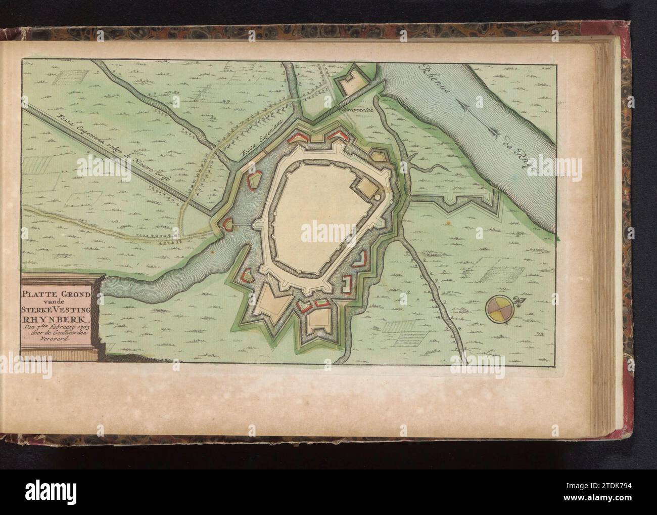 Map of Rheinberg, Anonymous, 1735 Map of the reinforcements around the ...