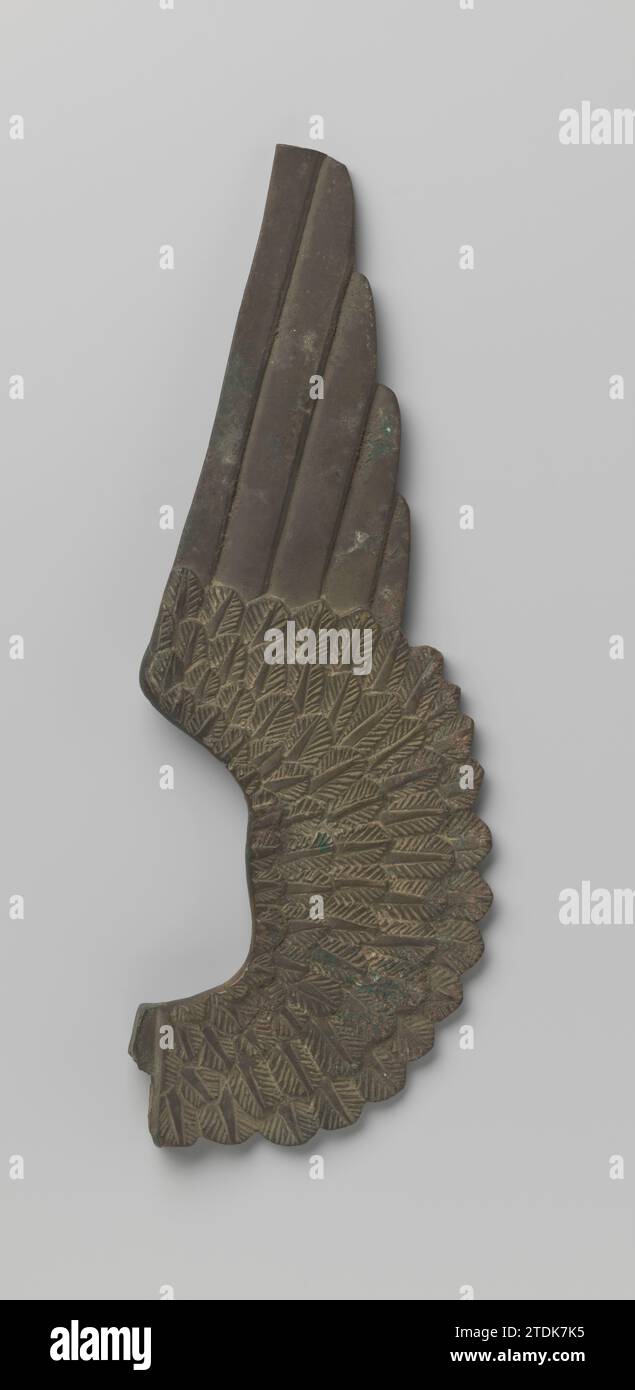 Angel wing of brass, anonymous, c. 1400 - c. 1500 Cast right wing, with ...