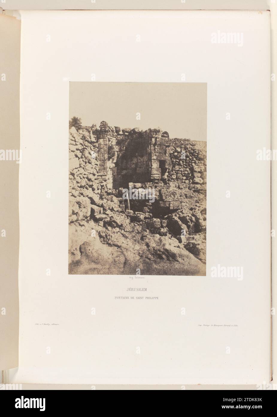 Fontein van Sint -Filippus, Jeruzalem, Auguste Salzmann, 1854 - 1856 ...