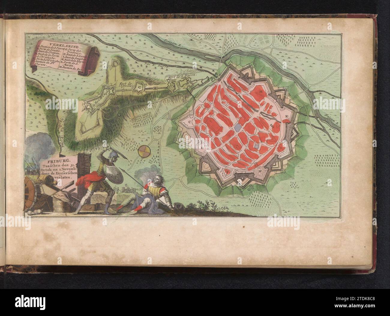 Map of Freiburg, Anonymous, 1735 Map of the reinforcements around the ...