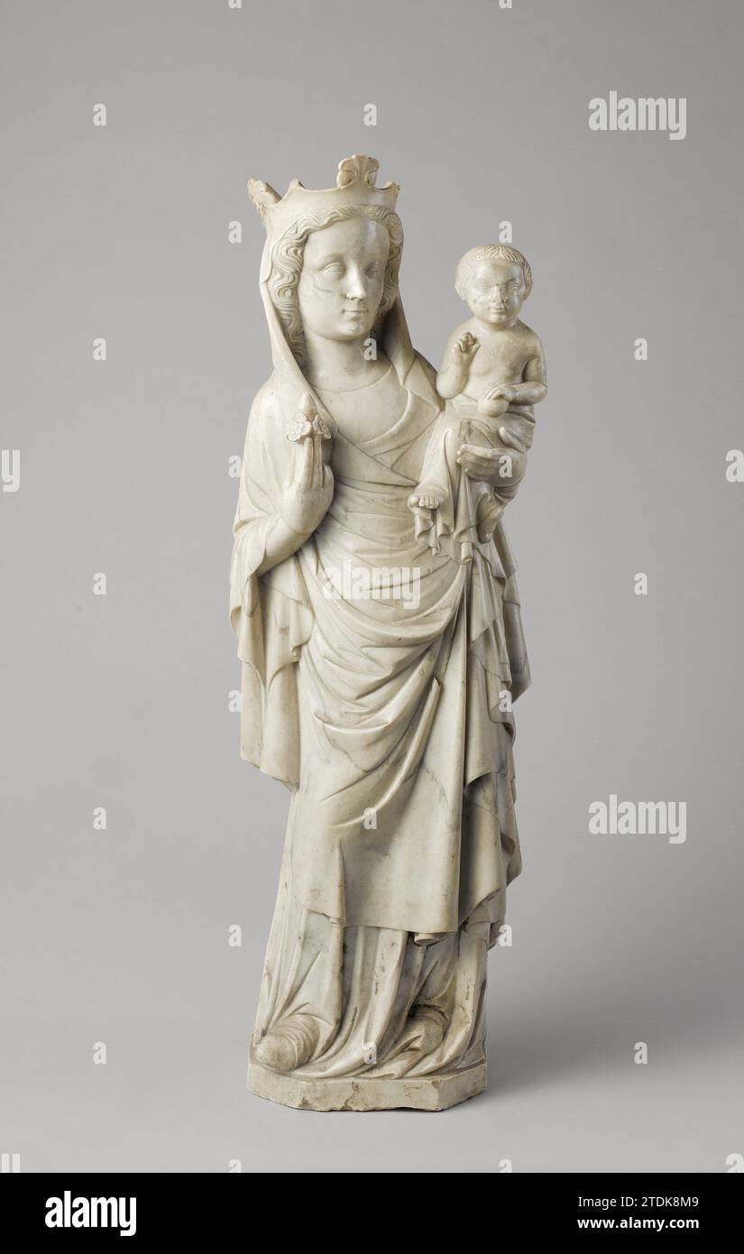Virgin and Child, c. 1340 Maria with child of Wit Italian marble with ...