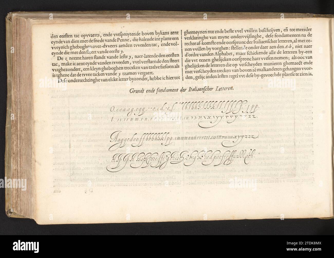 Description of writing the Italian letter (third continuation) and a ...