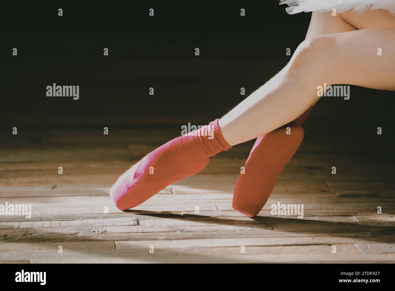 Beautiful girl practicing ballet at home, classical style Stock Photo ...