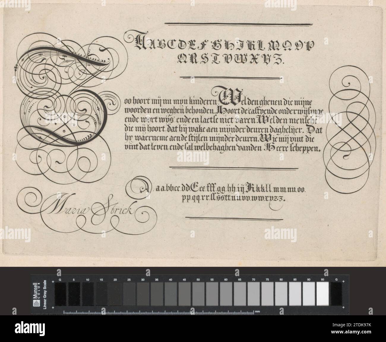 Writing example with capital Z, 1618 Writing example with capital Z and ...