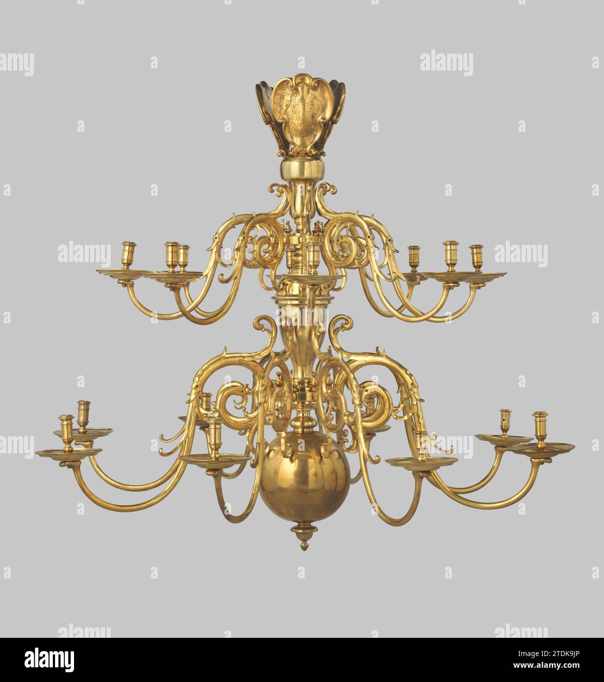 Arm of a candle crown in two heights, Anonymous, 1630 The S-shaped arm ...