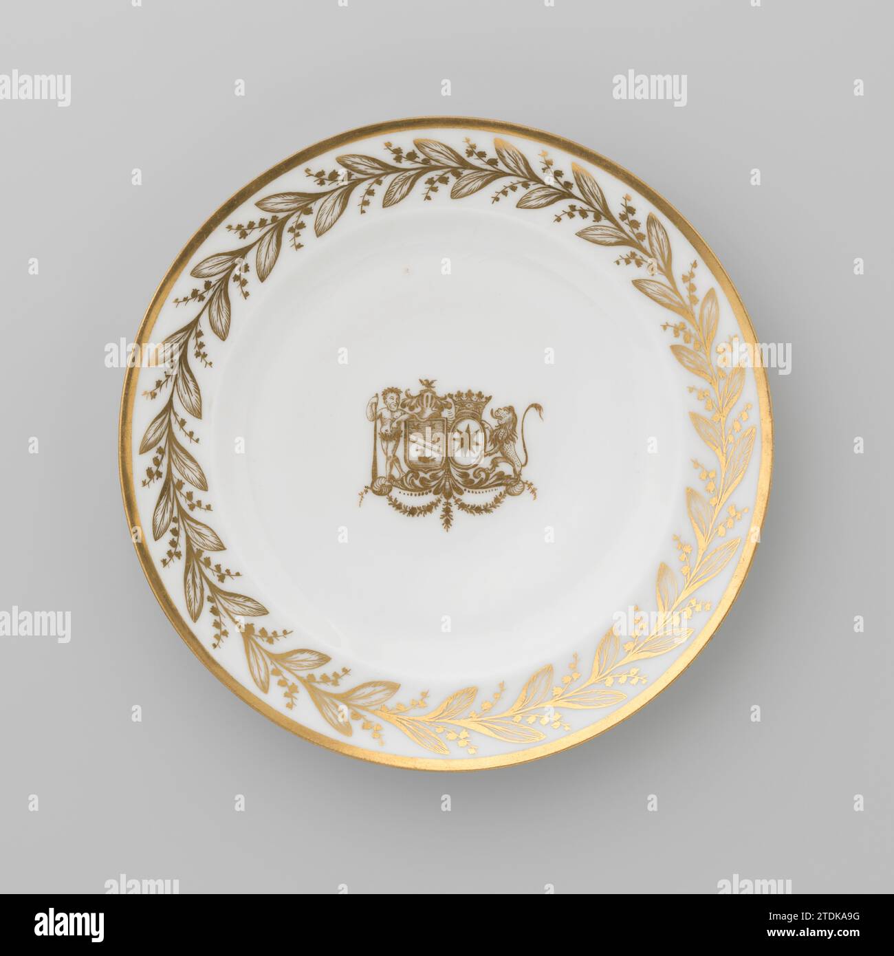 Plate with the coat of arms of Hendrik Peter Godfried Quack and ...