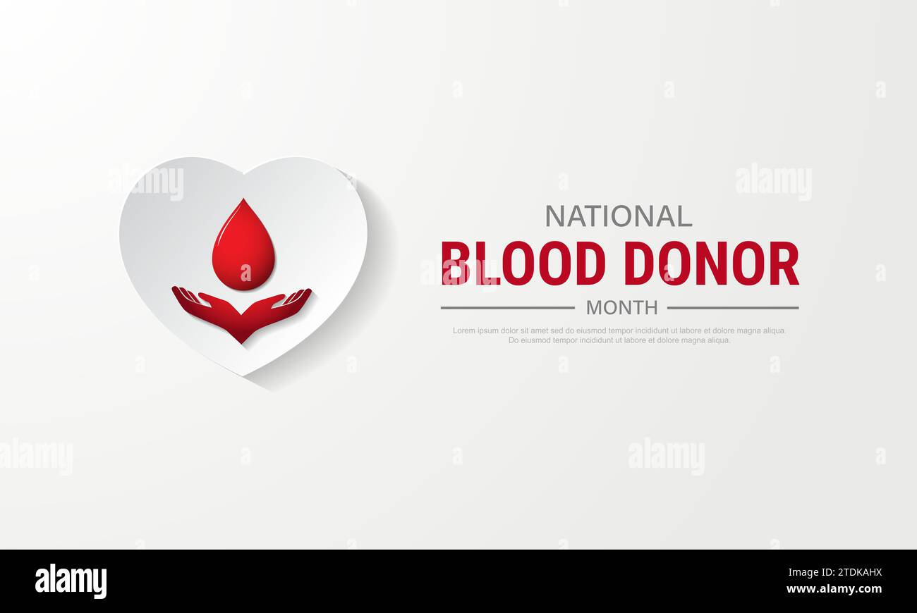 National Blood Donor Month Background Vector Illustration Stock Vector ...