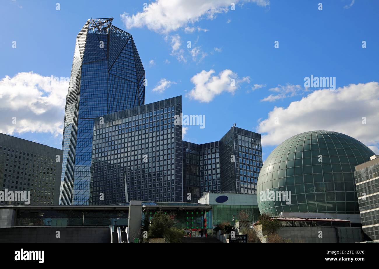Spherical cinema, La Defense, Paris Stock Photo - Alamy